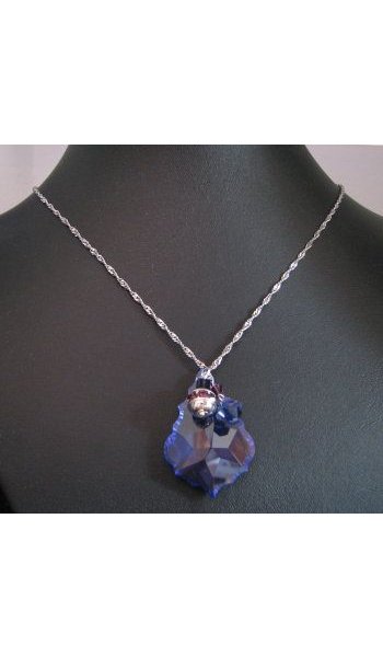 Cristal Swarovski : Pendentif pampille Swarovski violet